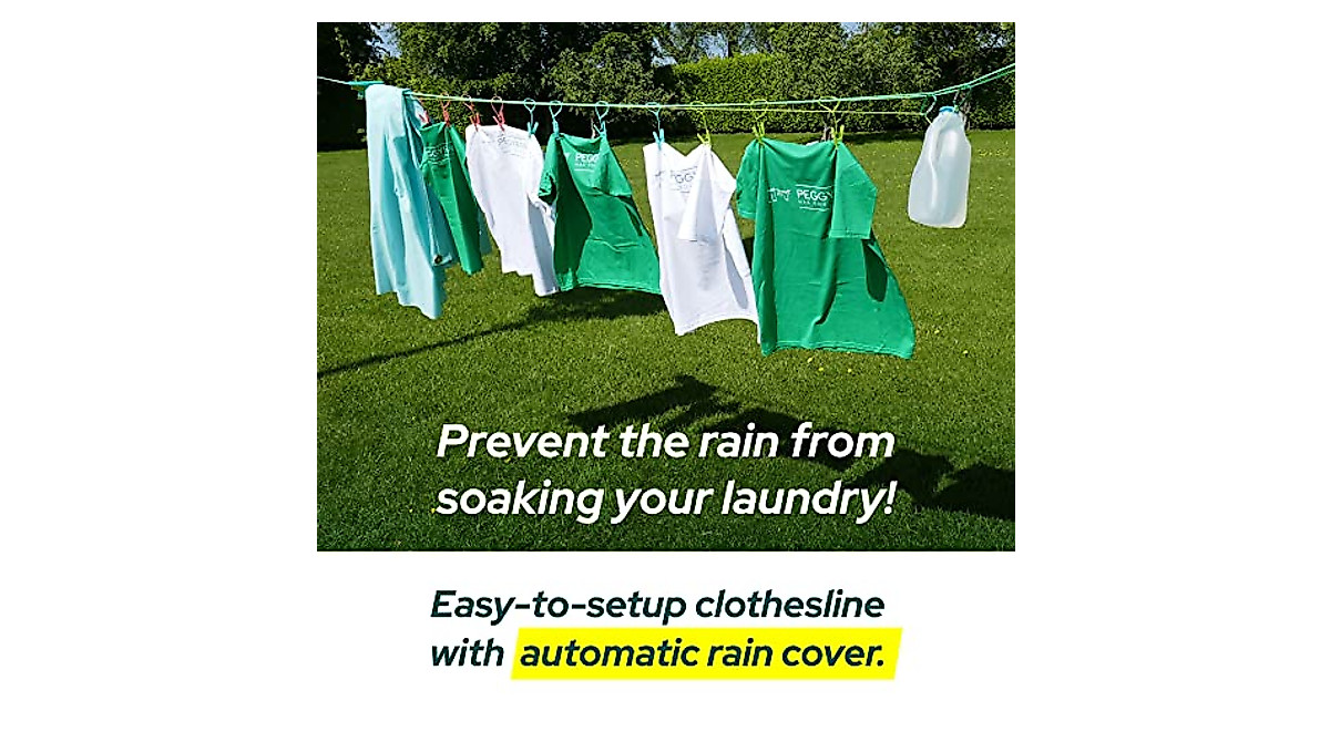 Automatic Rain Cover Clothes Line - 16ft Outdoor Solution