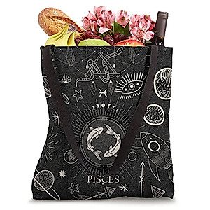 Galaxy Zodiac Sign Astrological Celestial Aesthetic Pisces Tote Bag