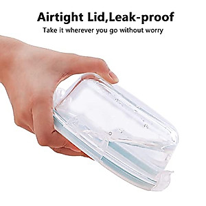 Luvan Glass Baking Dish, 2.3 qt Rectangular Baking Dish and 2 Pack Glass Food Storage Container with Airtight Lid,Freezer Oven Safe Glass Bakeware, Easy Grab(3pc（Bakeware+Containers ）)