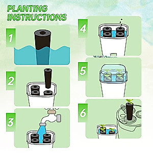 Mini Hydroponics Growing System, Indoor Herb Garden Kit with LED Grow Light, Smart Hydroponic Garden Germination Kit for Home Kitchen, Automatic Timer,Height Adjustable, Bonus 9pcs Sponges (White)