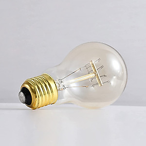 Lxcom Lighting A19 Vintage Light Bulbs, E26 110V 25W Warm Dimmable Vintage Style Incandescent Light Bulbs for Wall Sconces, Ceiling Light, 4 Pack