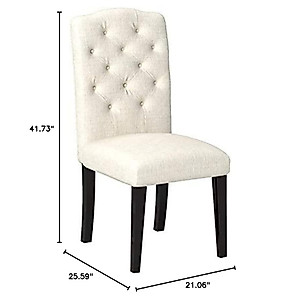 Christopher Knight Home CKH Crown Top Dining Chairs, 2-Pcs Set, Ivory