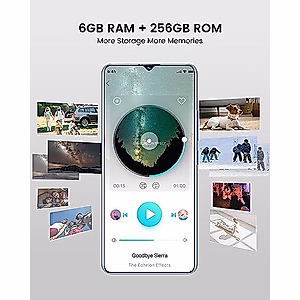 VIQEE Rion9Pro 5G Unlocked Cell Phones,6G+256GB Dual Sim Smartphone, Unlocked Mobile Phone with 6.72inch Waterdrop Screen, Android Phone 48+108 MP | 6800mAh | Fingerprint Lock & Face ID | (Blue)