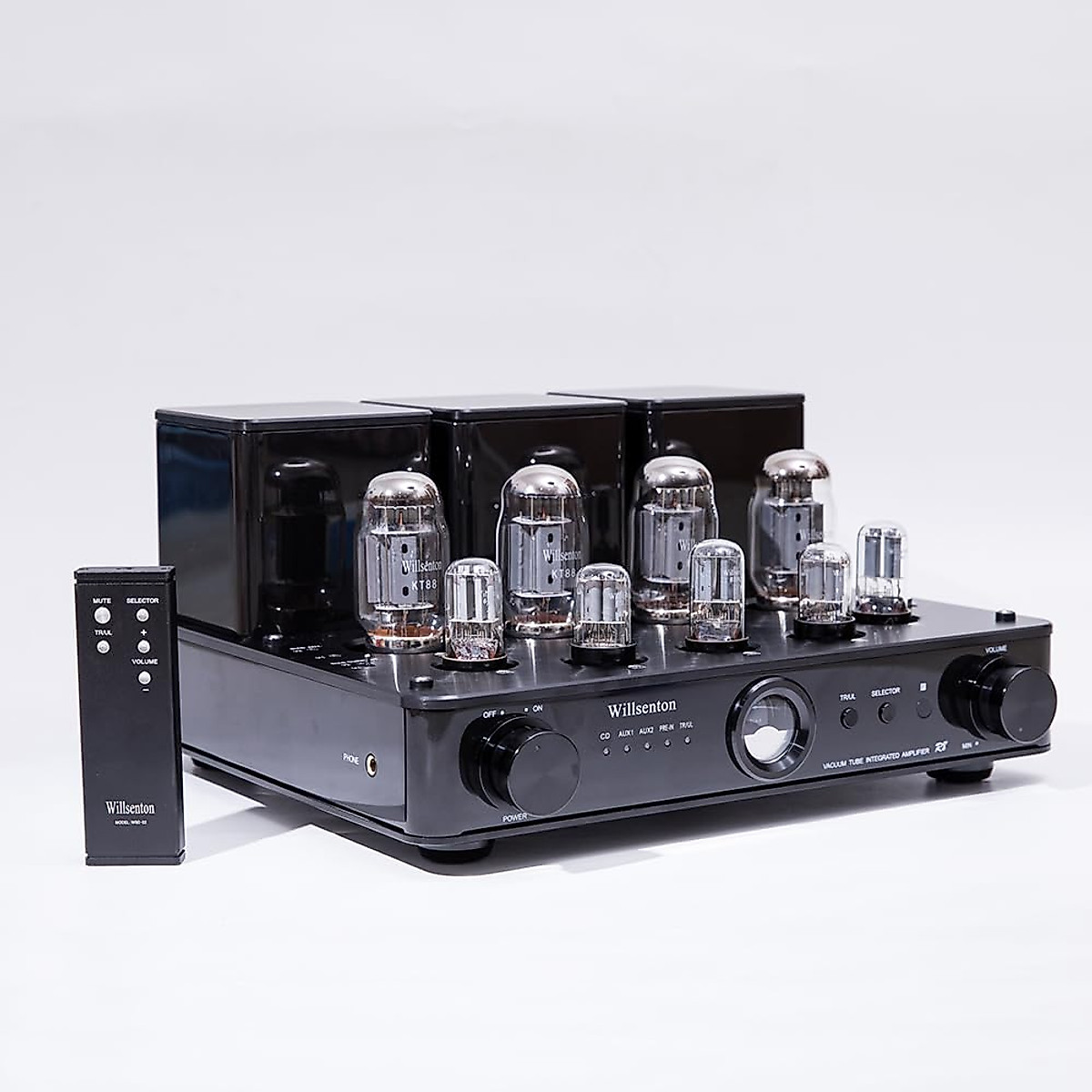 Willsenton R8 KT88/EL34 x4 Tube Amplifier Integrated AMP Power Amplifier Headphone Replaceable Basic Meter (Black)