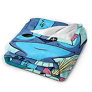 Throw Blanket Ultra-Soft Comfortable Blankets Flannel Fits Couch Sofa Office Suitable for All Season 50"x40"