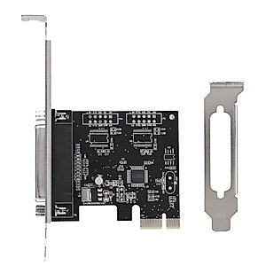 PCIE to DB25 LPT Parallel Port Expansion Card with Low Bracket, PCI Parallel Port Converter Adapter Controller for Printers, Programmers, Scanners, Support DOS, 8/7 /