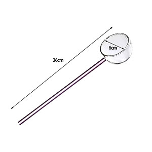 Leefasy Transparent Stew Pot with Lid and Handle Kitchen Supplies Multifunctional Glass Cooking Pot Soup Pot Milk Sauce Hot Pot for Cereals Noodles, Ladle