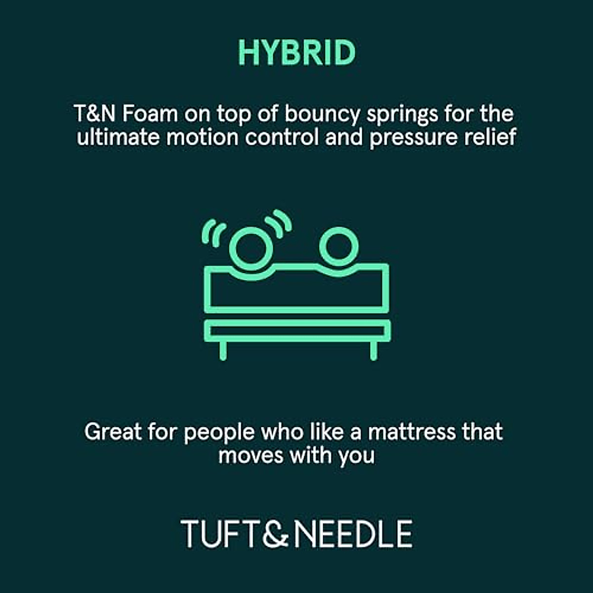 Tuft & Needle Mint Hybrid Medium Plush King Size Mattress in a Box, Cooling Adaptive Foam, Pocketed Coil Support, 100 Night Trial, Fiberglass Free, CertiPUR-US, 10-Year Limited Warranty