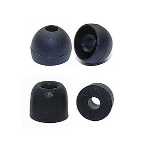 6 Pair Medium Replacement Earbud Tips, eaphone Tips, Ear Tips for Actionpie Earphone Models Listed Below, 1, Black