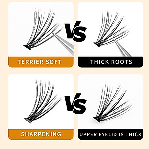 Vayator Eyelashes 10-12mm Mixed,12-14mm Mixed,14-16mm Mixed Mink Eyelashes Extension Natural Russian Volume Faux Eyelashes Individual Lashes Makeup Tools (20D-14mm-16mm Mixed)