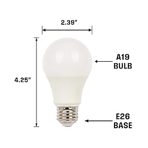 Westinghouse 5229100 14 Watt (100 Watt Equivalent) A19 Daylight LED Light Bulb, Medium Base