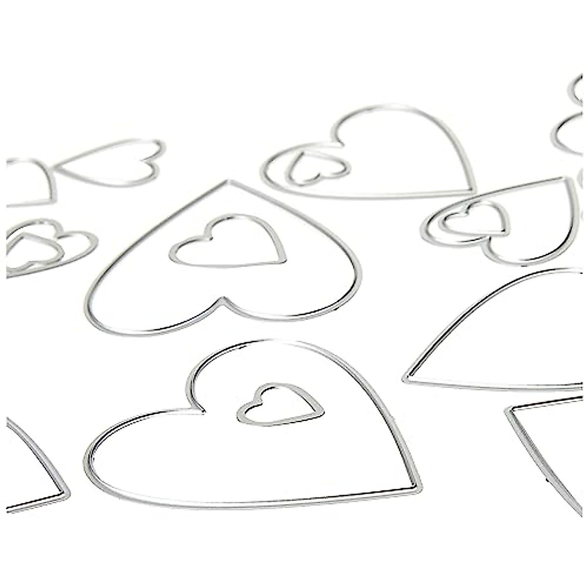 Sizzix Thinlits Die Set 25PK Stacked Tiles Hearts by Tim Holtz, 665858, Multicolor