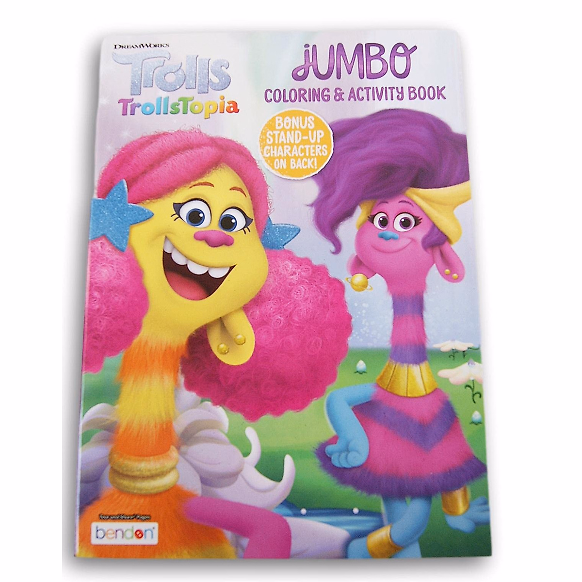 Classroom Supply Trolls Trollstopia Coloring and Activity Book with Bonus Stand-Up Character on Back - 80 Pages