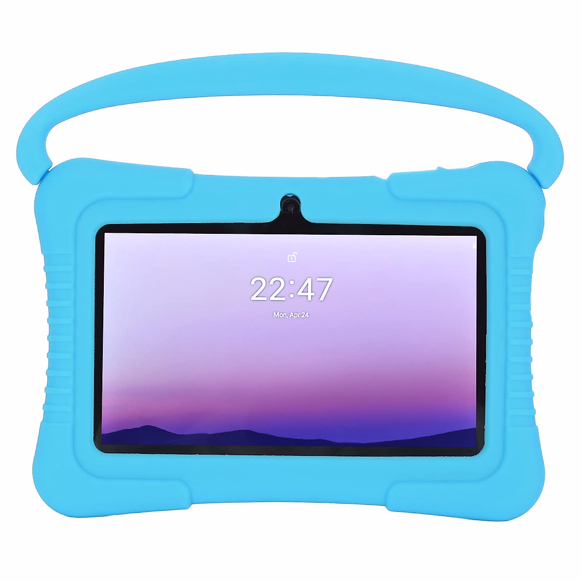 Vikye 7in Kids Tablet 2GB 32GB Quad Core Processor Dual Camera 3D Design Tablet Protective Cover Android 10 (US Plug)