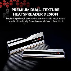 G.SKILL Trident Z5 Series (Intel XMP 3.0) DDR5 RAM 64GB (2x32GB) 6000MT/s CL32-38-38-96 1.40V Desktop Computer Memory UDIMM - Metallic Silver (F5-6000J3238G32GX2-TZ5S)