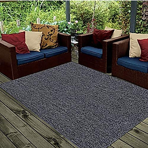 Ambiant Broadway Collection Pet Friendly Indoor Outdoor Area Rugs Grey - 9' x 12' - Stain Resistant Elegance, Easy Machine Wash Care- Perfect for Weddings & Everyday Use!
