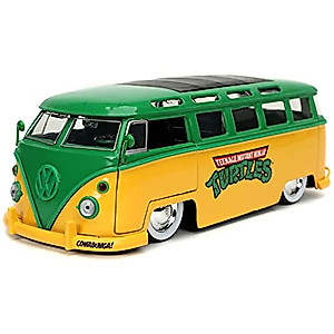 Jada 1:24 Diecast 1962 VW Bus with TMNT Leo, Green