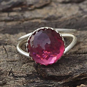925 Sterling Silver Tourmaline Ring, Unique Handmade Ring, Pink Tourmaline Ring, Tourmaline Ring, Pink Stone Ring, Tourmaline Rings, Women’s Ring, Dainty Silver Ring, Gift For Girls, Valentine’s Day