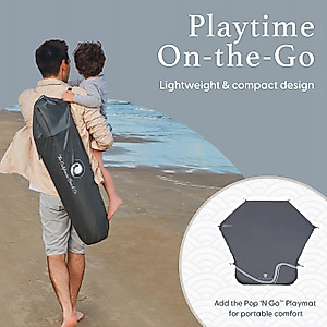 POP 'N GO PLAYPEN - Indoor & Outdoor Baby Playpen for Babies and Toddlers - Baby Beach Tent, Foldable, Portable W/Canopy, Travel Bag, & Mosquito Net - Pop Up Pack and Play Tent (Soft Pink)