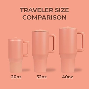 Dahlia 40oz Traveler + Replacement Straws