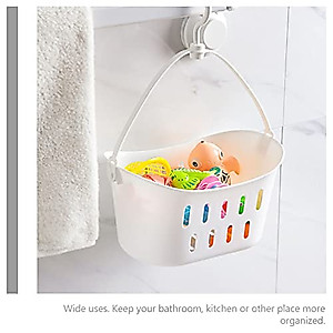 iplusmile Shower Caddy Hanging Hanging Plastic Storage Basket Shower Caddy Basket Laundry Organizer Container Trolley Basket for Organizing Bathroom Kitchen Dorm Room Shower Caddy Portable