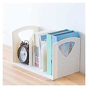 Book Ends Book Ends Plastic Bookend, Organize Office bookends, Fixed Bookends, Storage Bookends, Suitable Office, Desk, Living Room Book Ends. Durable and Stylish bookends Bookends (Color : OneColor
