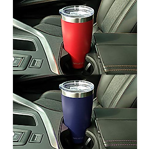 SUNWILL 20oz Tumbler with Lid, Stainless Steel Vacuum Insulated Double Wall Travel Tumbler, Durable Insulated Coffee Mug, Powder Coated Navy, Thermal Cup with Splash Proof Sliding Lid