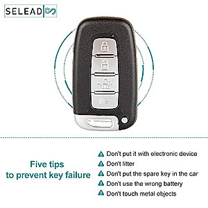 SELEAD Flip Key Fob 4 Buttons Keyless Entry Remote fit for 2009-2015 Hyundai Azera Elantra Elantra GT Equus Genesis Sonata Antitheft Keyless Entry Systems 267AL-HMFNA04 1pc US Stock