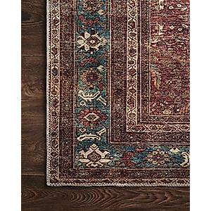 Loloi II Layla Collection LAY-01 Brick/Blue, Traditional 2'-3" x 3'-9" Accent Rug