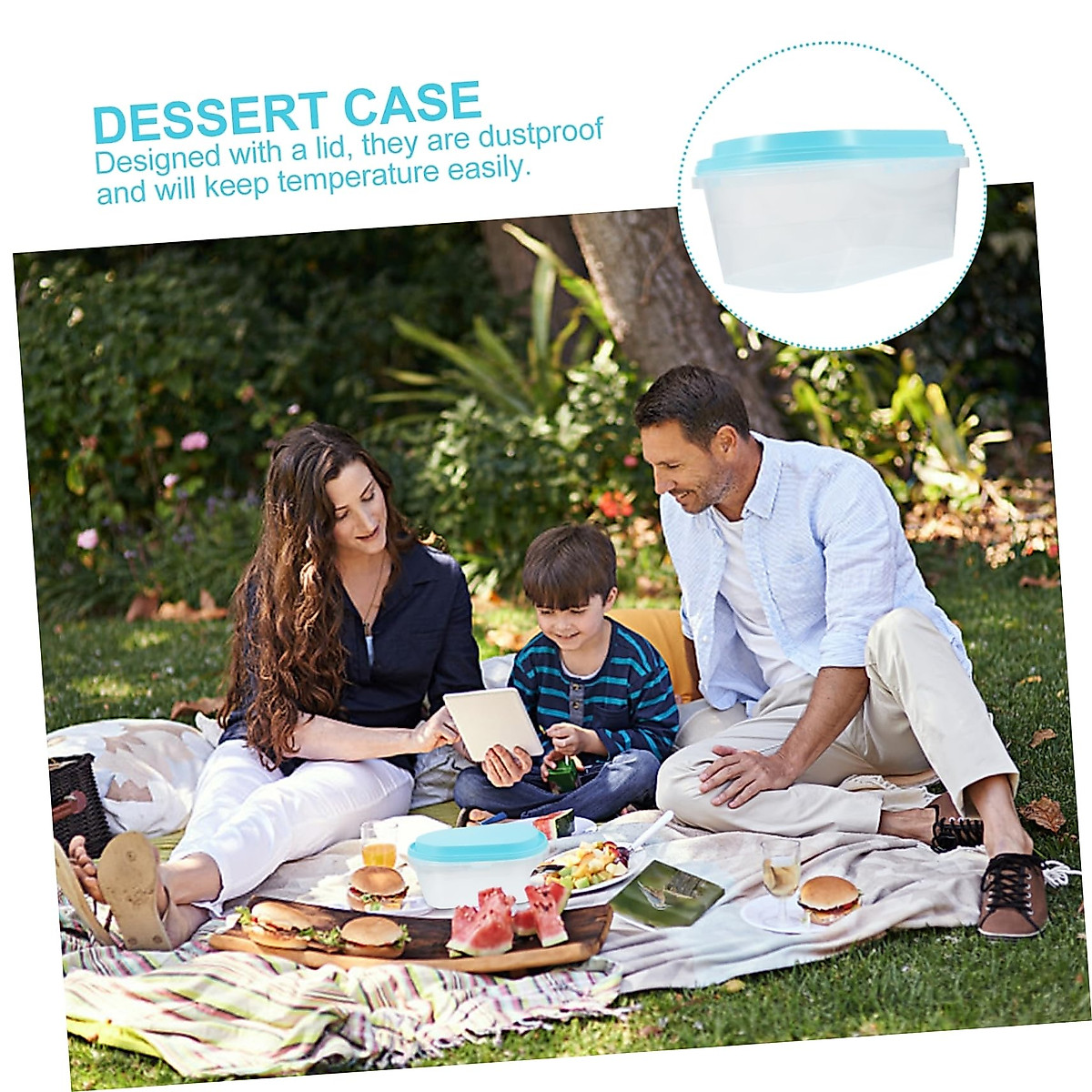 Mikinona 1Set Cake Boxes and Ice Cream Containers Reusable Plastic Ice Cream Tubs for Freezer Storage Ideal for Homemade Ice Cream and Desserts