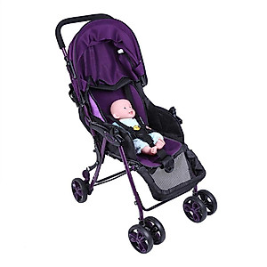 ViaGasaFamido Baby Seat Harness Belt, Universal Baby Seat Harness Holder 5 Point Belt Adjustable Stroller Children Pushchair Rotating Protction High Chair Straps(Buckle Type)