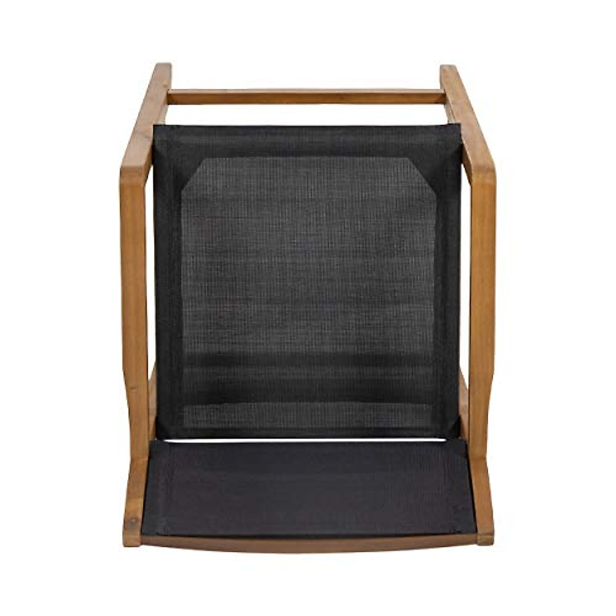 Christopher Knight Home Calista Acacia Wood Barstools with Outdoor Mesh (Set of 2), Teak and Black