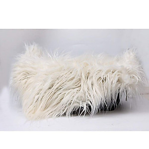 TOYANDONA Baby Newborn Photo Props Wraps DIY Blanket Infant Outfits Soft Faux Fur Photography Backdrops Mat for Baby Boys and Girls(Beige)