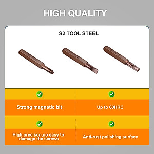 Small Screwdriver Set - EvsKeu 24 in 1 Magnetic Percision Screwdriver Set with Torx, Phillips, Flat head, Hex, etc, Premium Mini Screwdriver Set for Phone, PC, Watch, Eyeglass (Black Case & Red Bits)