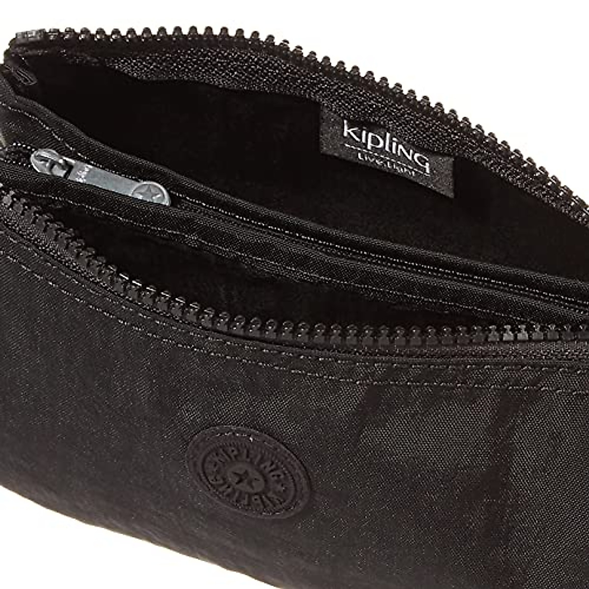 Kipling womens Womenâ€™s Creativity Large Pouch, Versatile Cosmetics Kit, Lightweight Nylon Travel Organizer Pouch, Black Noir, Large US
