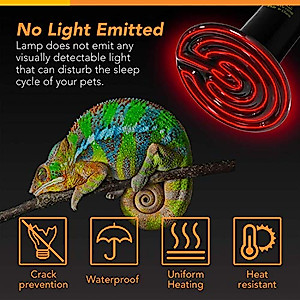 Simple Deluxe PTCLAMCR100MCTRL 100W Reptile Heat Bulb & 150W Clamp Light with 8.5" Reflector & Digital Thermostat Controller Combo Set, Black, Heat Lamp+Clamp Light+Thermostat