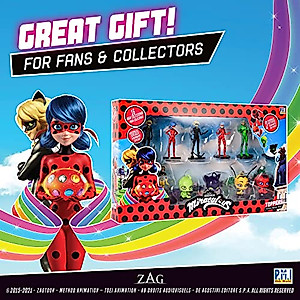 P.M.I. Miraculous Ladybug Designs Topeez | 12 Miraculous Ladybug Topeez Out of 16 Designs in 1 Pack | 6 Topeez and 2 Rare Hidden Mystery Topeez (Assortment A)