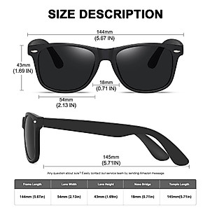 MEETSUN Polarized Sunglasses for Women Men Classic Retro Sun Glasses for Driving UV400 (3 Pack) Black Brown Gradient