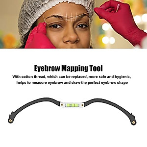 Eyebrow Line Marker Microblading Eyebrow Mapper Arch Microblading Eyebrow Mapper For Diy Measuring (Black)
