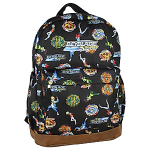 Beyblade Burst Spinner Top Allover Characters Anime Pattern School Book Bag Backpack