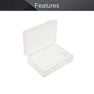 Bettomshin 4 x 26650 Battery Storage Case Holder Organizer Box Transparent