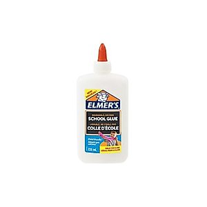 Elmer's White PVA Glue | 225 mL | Washable and Kid Friendly | Great for Making Slime and Crafting