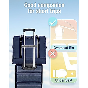 Foldable Duffle Bag for Travel, BAGSMART 31L Expandable Large Travel Bag for Women and Men, Weekender Overnight Bag Carry On Luggage for Travel Accessories(Black)