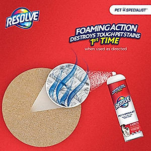 Resolve Pet Specialist Easy Clean Brushing Kit includes Heavy Traffic Foam Carpet Cleaner, 22oz