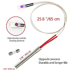 Unidanho Fire Burn Pot and Hot Rod Ignitor,Auger Motor,Grill Induction Fan Kit,Replacement Parts with Screws and Fuse for Pit Boss and Traeger Wood Pellet Grill