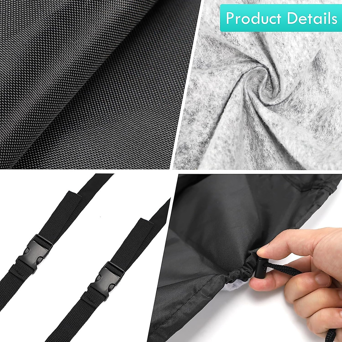 Window Air Conditioner Indoor Cover Compatible with Midea U Shaped 8000/10000/120000 BTU Air Conditioner, Inside Window AC Covers Waterproof Protection Cover with Adjustable Straps