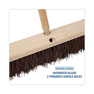 Boardwalk BWK20124 24 in. Brush 3.25 in. Natural Palmyra Fiber Bristles Floor Brush Head