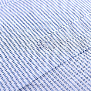 Poppy & Fritz- King Duvet Cover Set, Cotton Reversible Bedding with Matching Sham(s), Casual Home Décor (Oxford Stripe Blue, King)