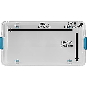 Sterilite 56 Qt./53 L Wheeled Latching Box Clears, Quart, White, 4 Piece