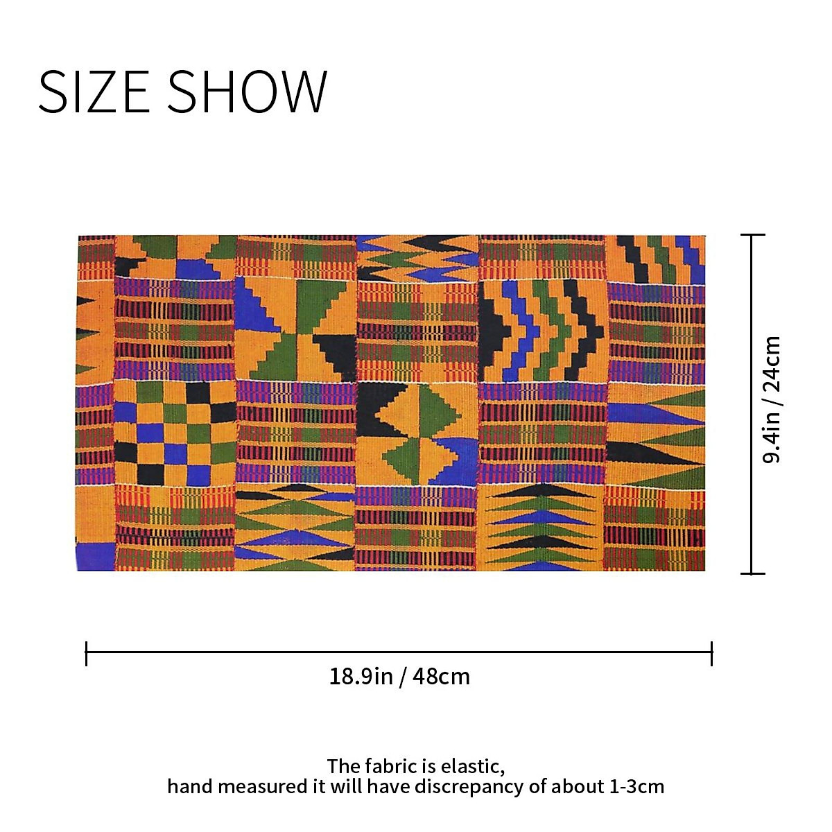 High Elastic Neck Gaiter, Magic Scarf, Bandana, Balaclava,Ghana Kente Cloth Headband for Cycling, Fishing, Motorcycling, Running, Skateboarding, Moisture Wicking Headwear